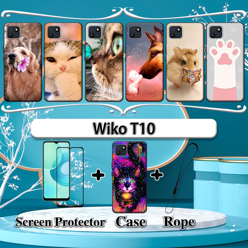 2 IN 1 Wiko T10 Case with Tempered Glass Curved Ceramic Screen ...