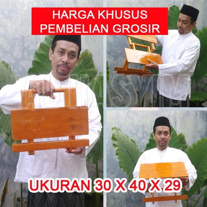 KAYU Rehal Quran rekal Wooden folding table for studying the Koran made ...