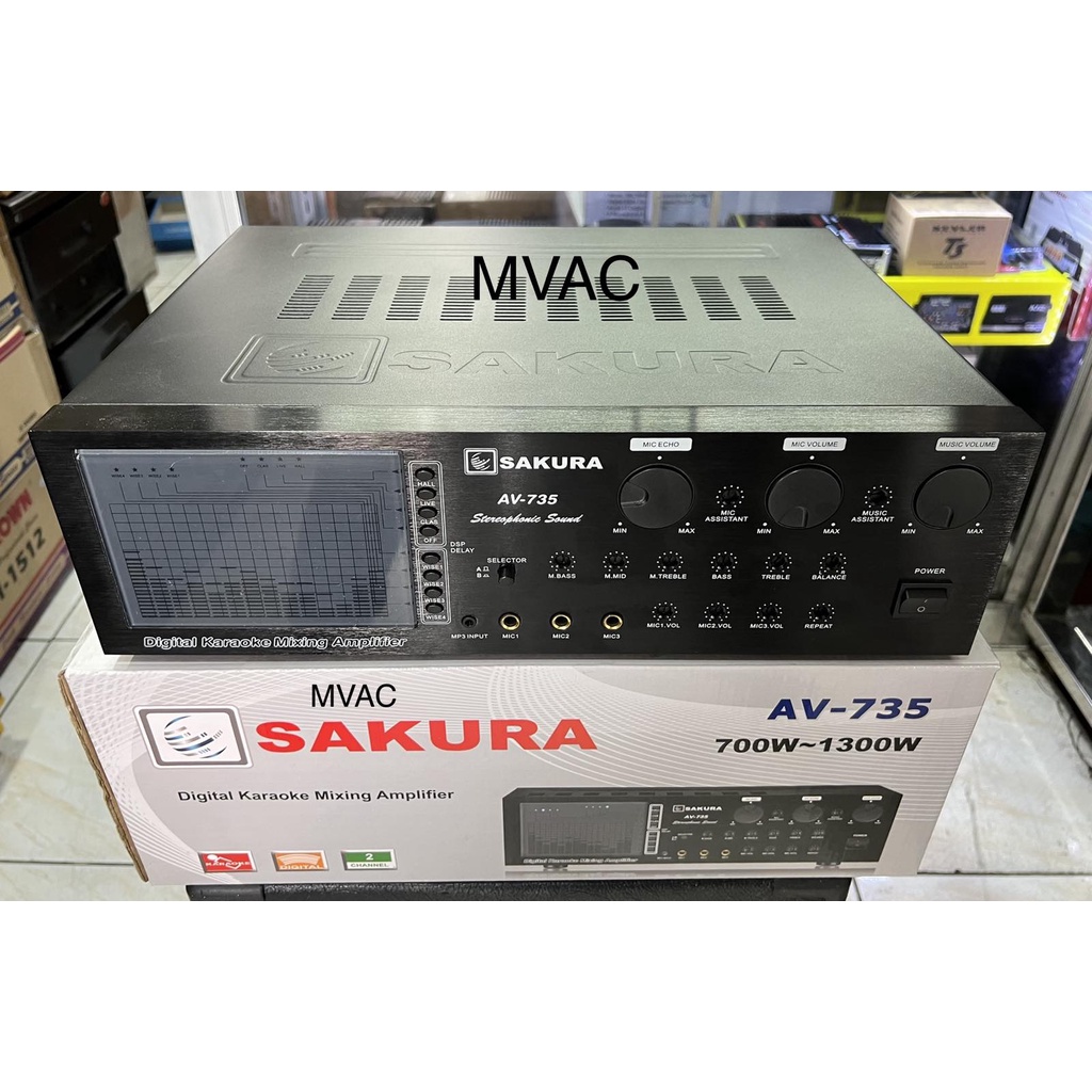 Sakura AV-735 Digital Karaoke Mixing Amplifier ( 700 watts x 2 ...
