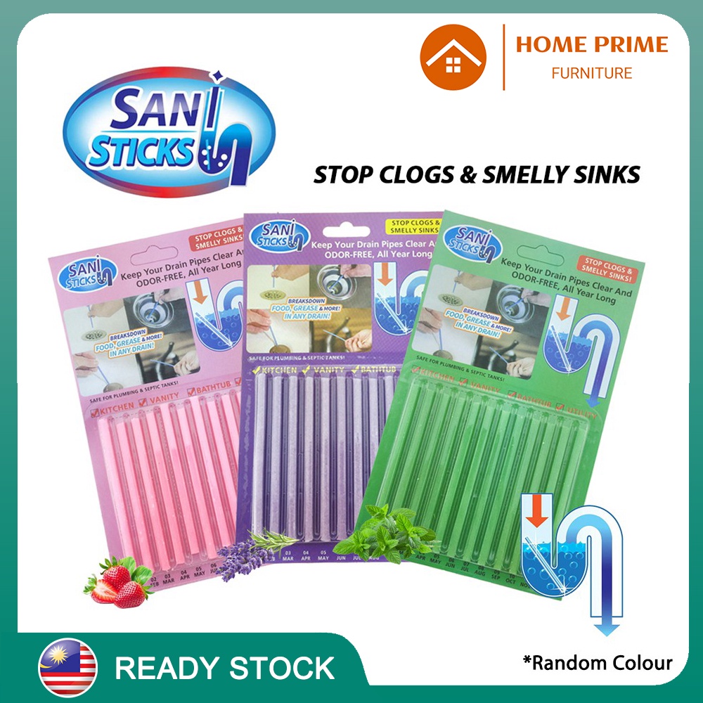 Home Prime SANI STICK Kitchen Sink and Bathtub Drain Cleaner (Pack of ...