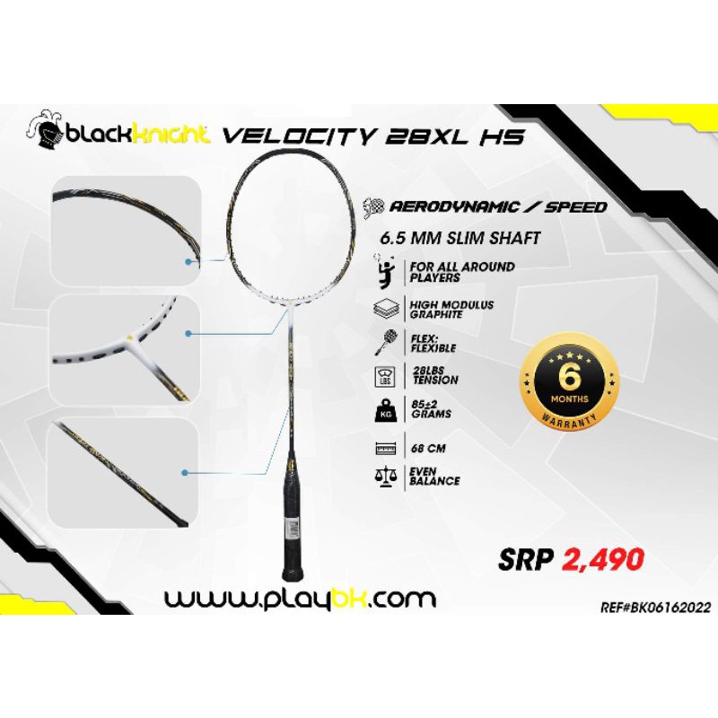 BLACK KNIGHT VELOCITY 28XL HS AERODYNAMIC SPEED | Shopee Philippines