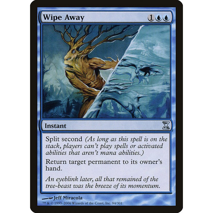 Magic the Gathering : Wipe Away - TSP Played - UC MTG Blue Instant ...