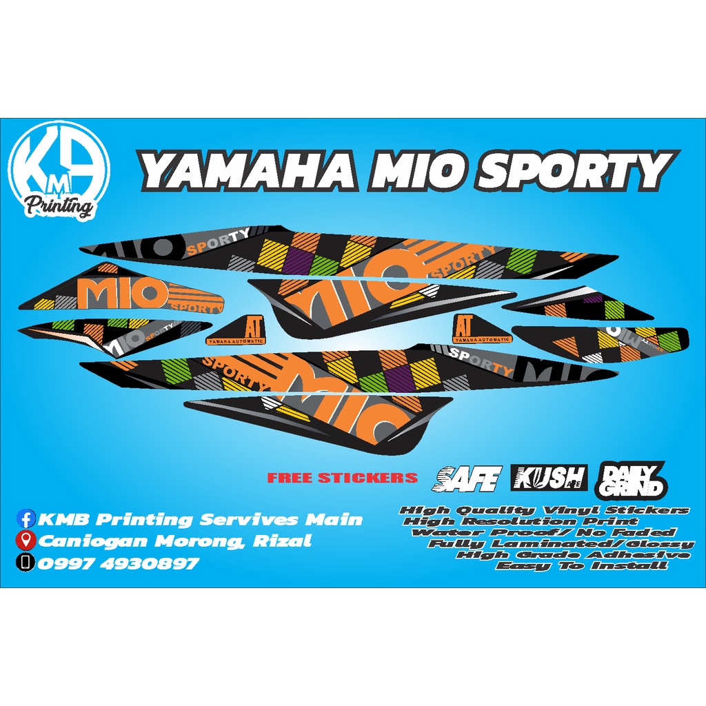 Yamaha Mio Sporty Stock Sticker Decals | Shopee Philippines