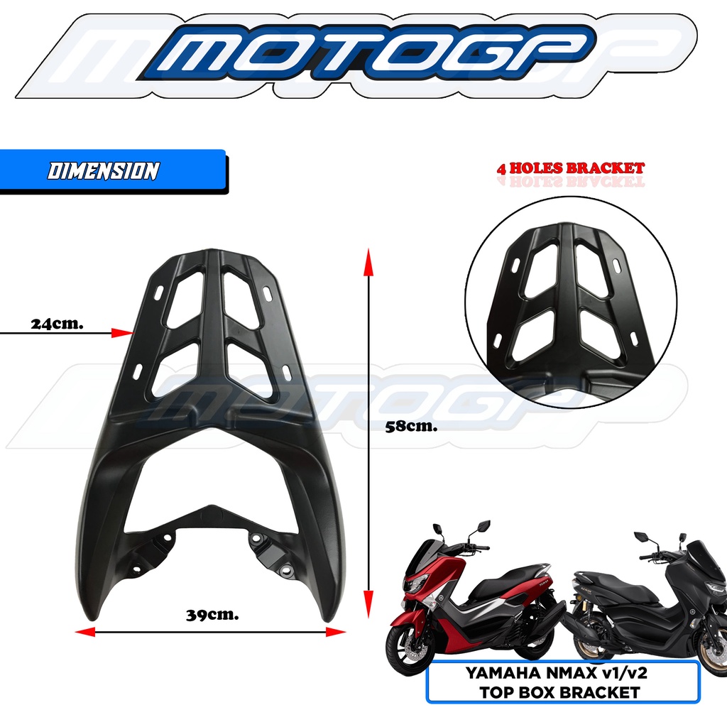 Universal Yamaha Nmax v1 v2 Top Box Flamingo Bracket Heavy Duty ...
