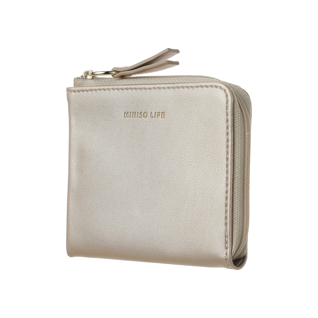 MINISO Minimalist Golden Letters Series Coin Purse with Zipper | Shopee ...