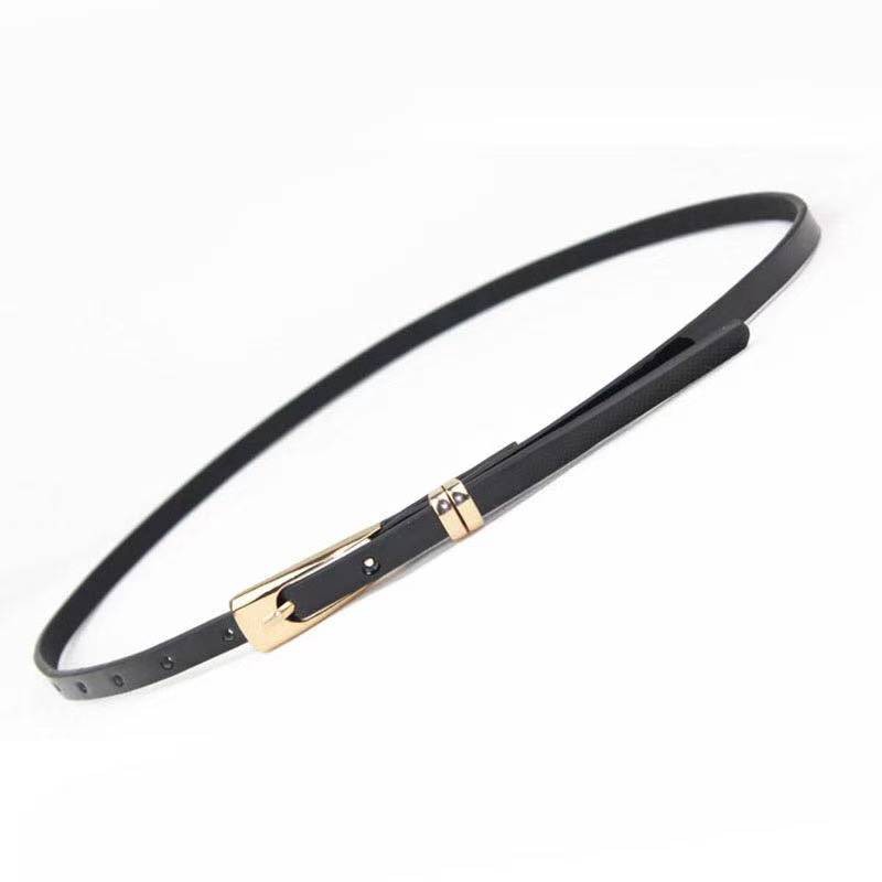 Fashion Women Skinny Waist Belt Lady Girl Thin Leather Narrow Waistband ...