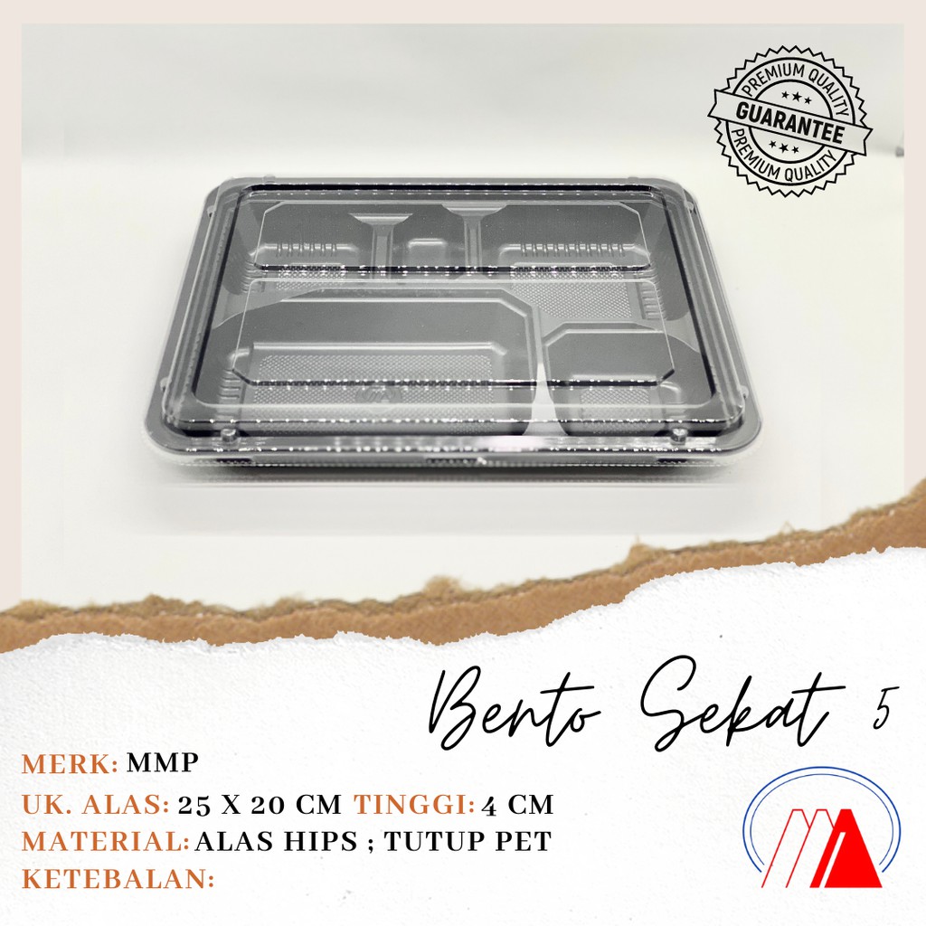 [CONTENTS 20] Tray Mika Bento 5 Sections / Bento 2520 / Lunch Box ...