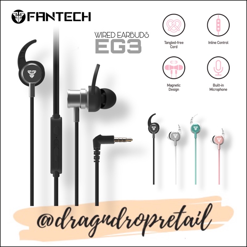 FANTECH EG3 In-Ear Mobile Music and Gaming Earbuds Earplugs Earphones ...