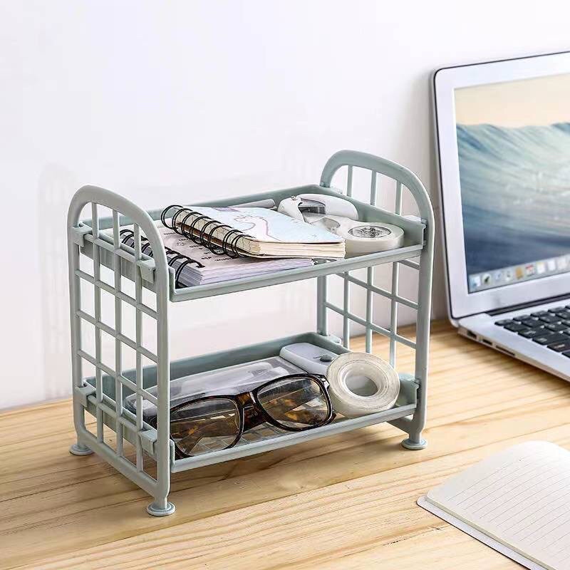UD Double Layer Hollow Cosmetic Shelf Organizer Desk Organizer Office ...