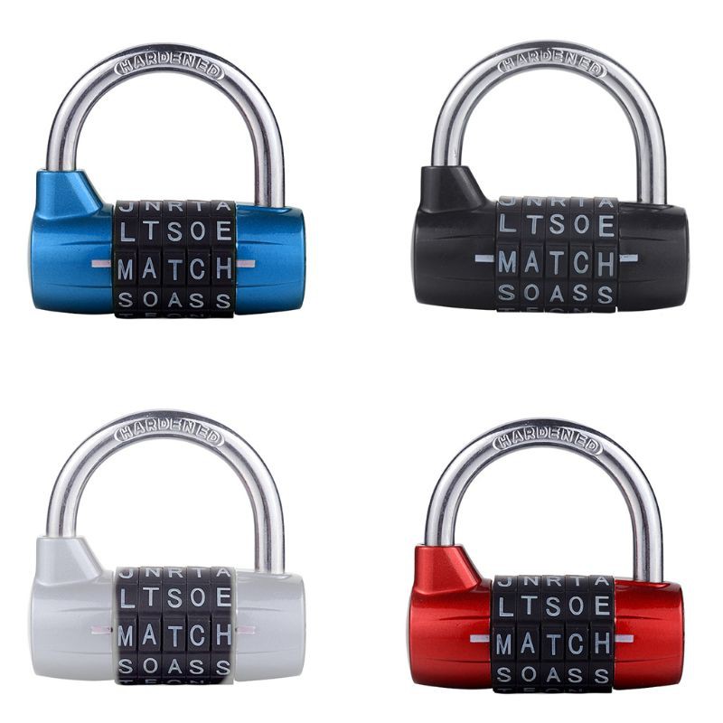 WER 5 Letter Word Padlock Combination Security Resettable Lock Heavy ...