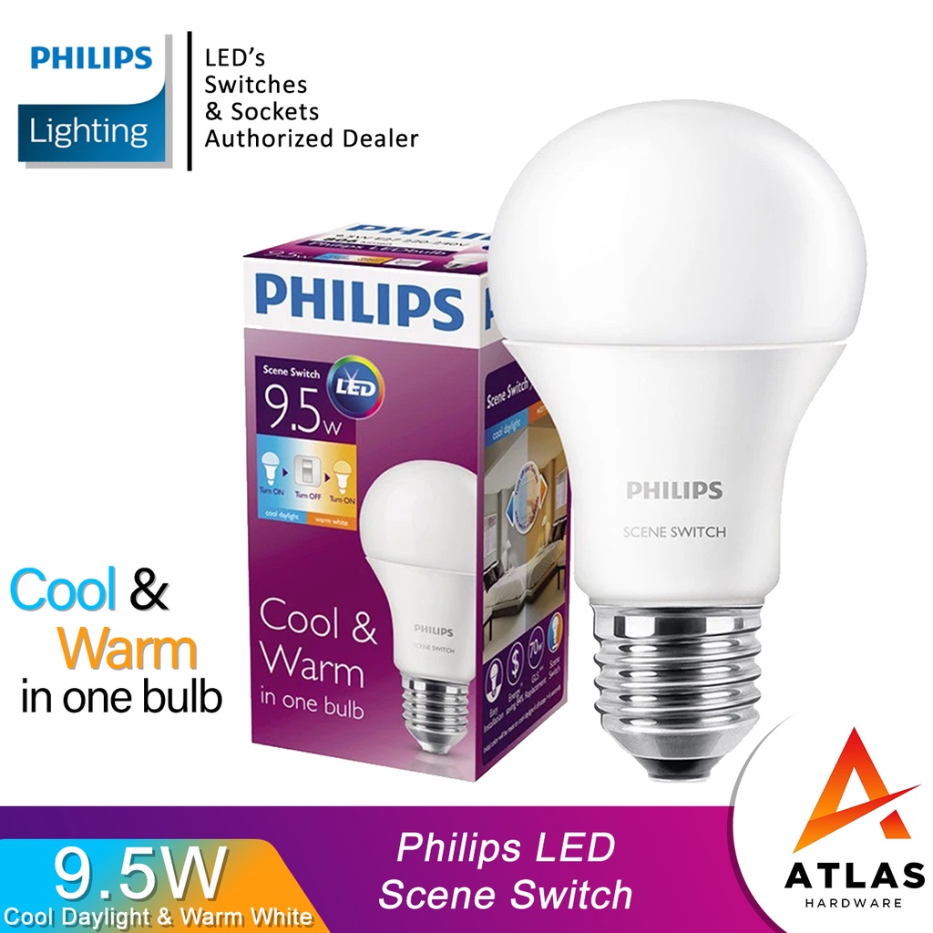 Philips Scene Switch 9.5W Cool & Warm - Color Change | Shopee Philippines