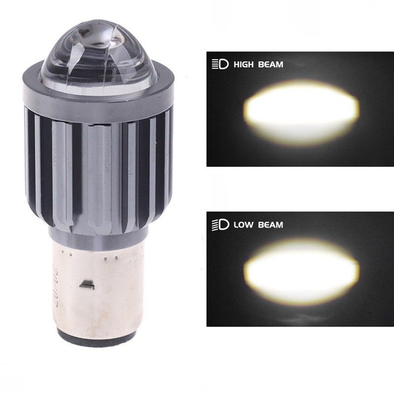 Led Headlight Bulb Ba20D H4 3000K 6000K For Motorcycle Scooter Atv ...
