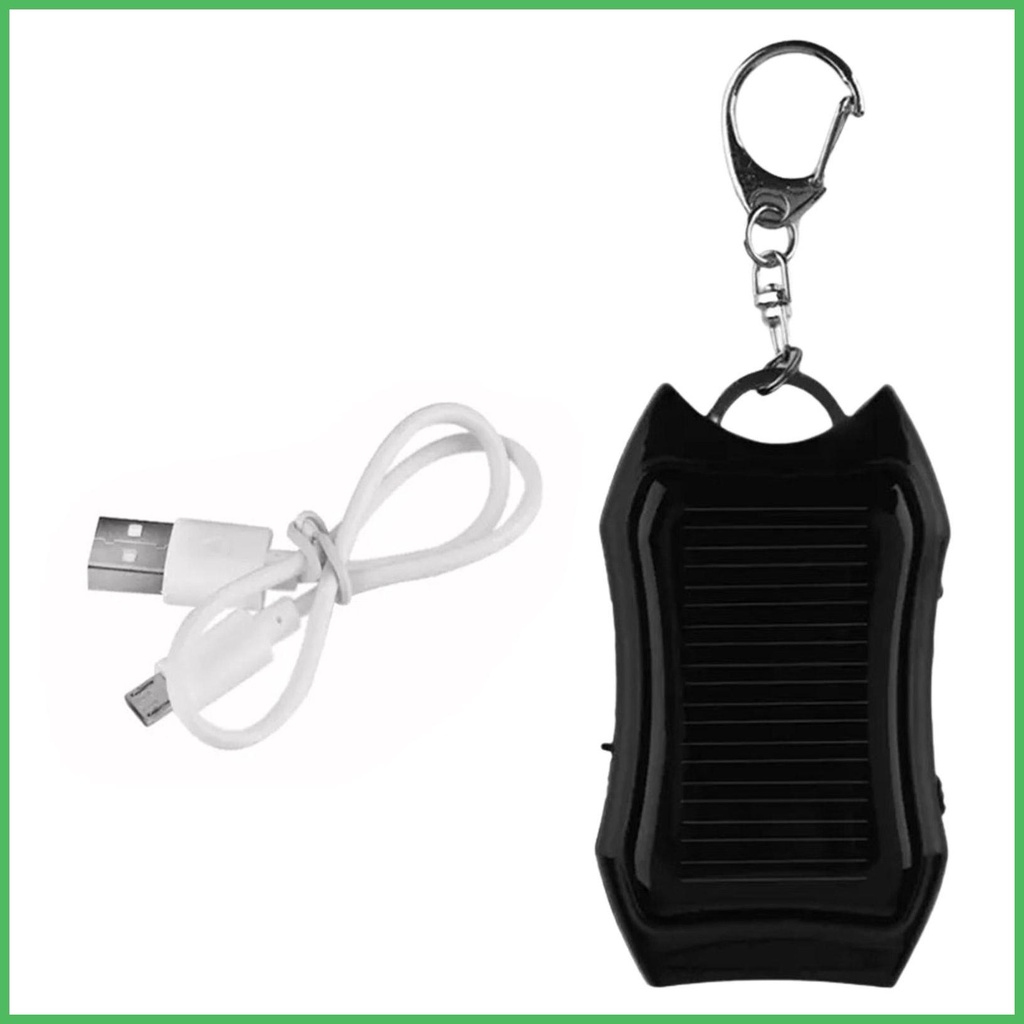 Small Solar Charger Keychain Charger with 3 LED Lights Small Solar ...