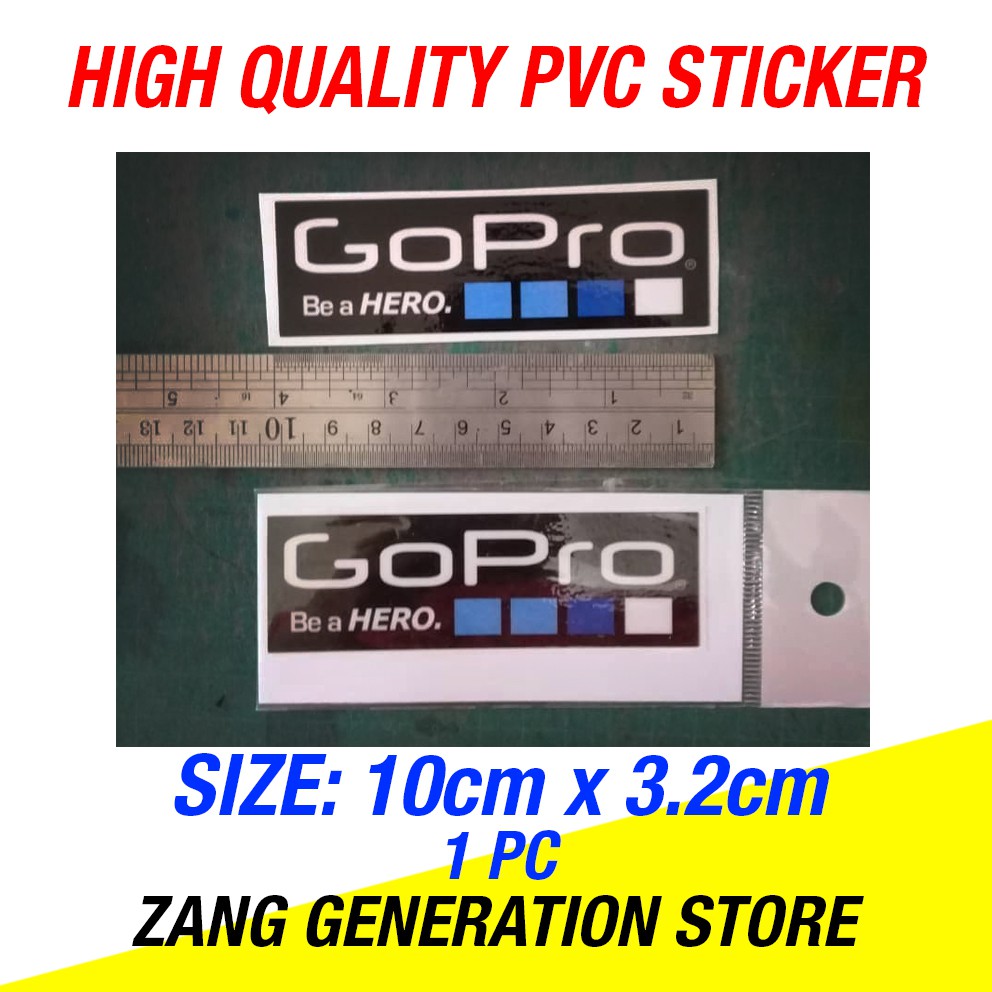 STICKER GOPRO BE A HERO MOTOR BIKE CAR INDOOR OUTDOOR PC LAPTOP ...