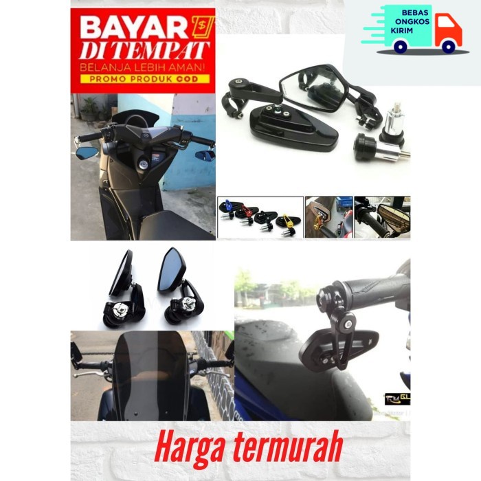 COD Universal Motogp Oval Cnc Folding Bar End Mirror - Black | Shopee ...