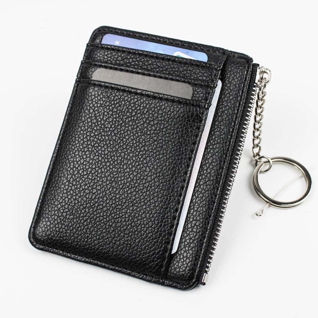 New Slim Credit Card Holder Wallet ID Card Case Coin Purse With Zipper ...