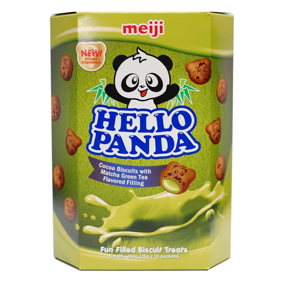 Meiji Hello Panda Matcha Green Tea Filled Biscuits 260g | Shopee ...