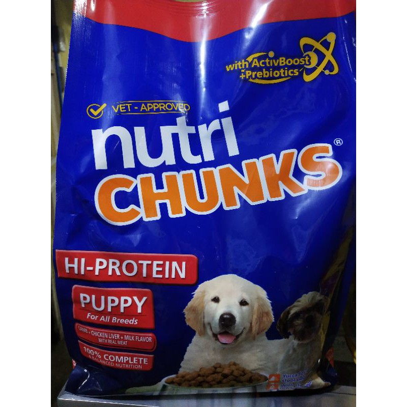 Nutri CHUNKS Hi- Protein Original pack 1.3 kg for Puppy(all breeds)Lamb+Chicken Liver+Milk ...