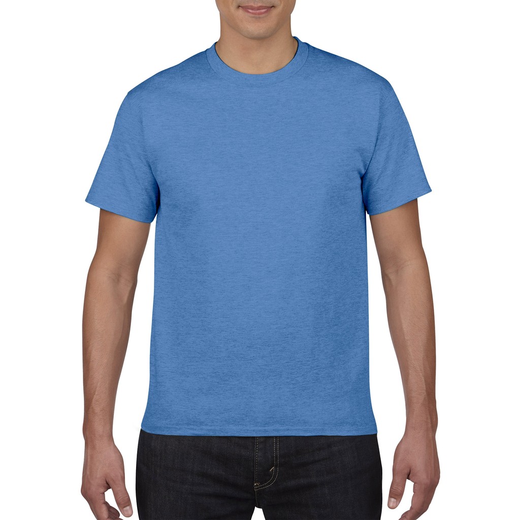 Gildan Premium Cotton Adult T-Shirt (Heather Royal) | Shopee Philippines