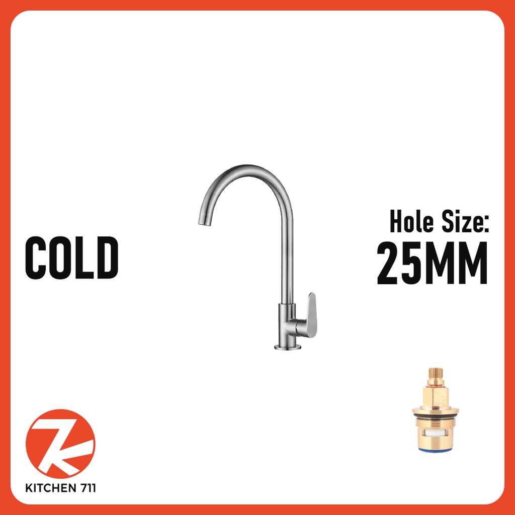 Kitchen Sink Faucet Cold Water Tap (Model: 7705AJ) | Shopee Philippines
