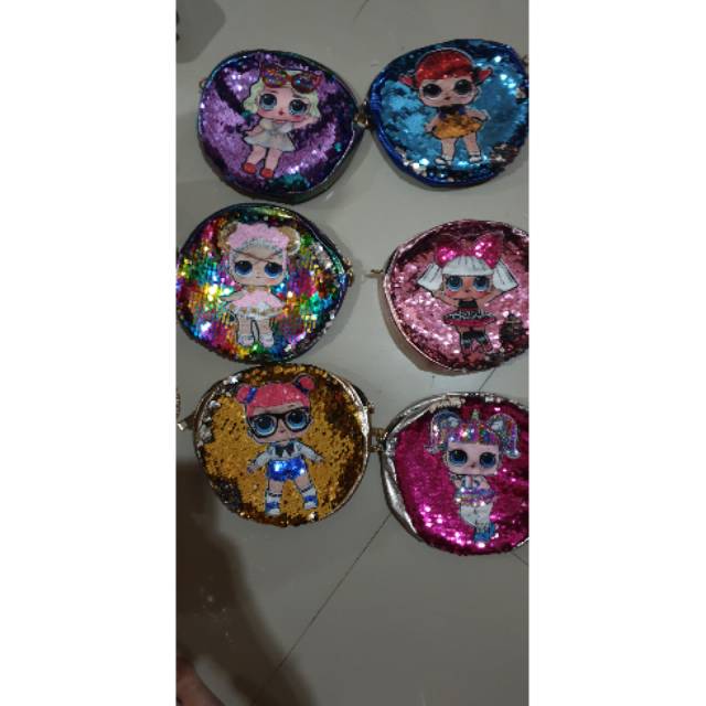 MATA Lol SEQUIN LED Eye Bag With Side Zipper Chain model IMPORT ...