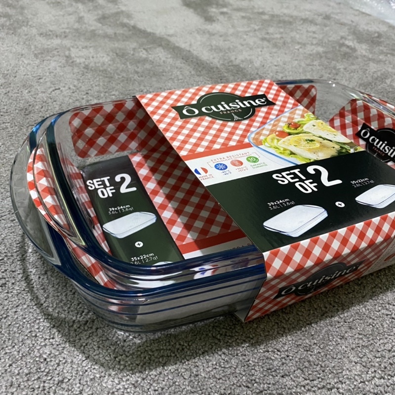 O CUISINE FRANCE Pyrex Glass Rectangular baked Dish .BUY1 3.6lit take 1 ...