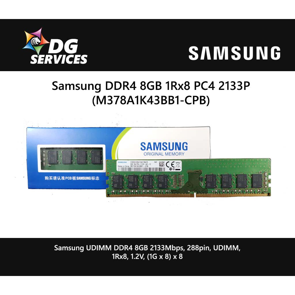 SAMSUNG Memory Ram 8GB 1Rx8 DDR4 2133P - Desktop PC | Shopee Philippines