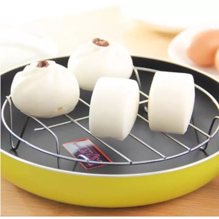 Stainless Steel Meat Net Grilling Rack Round Portable Fish Vegetable ...