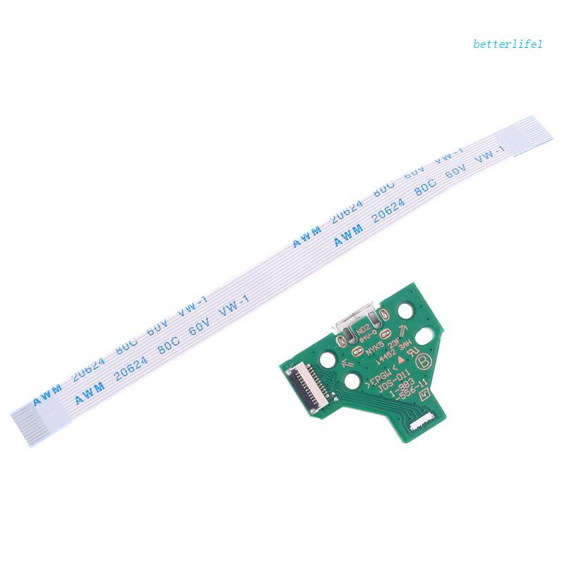 BTM JDS-011 12-pin Flex Ribbon Cable Micro USB Charging Port Socket Board Module Replacement ...