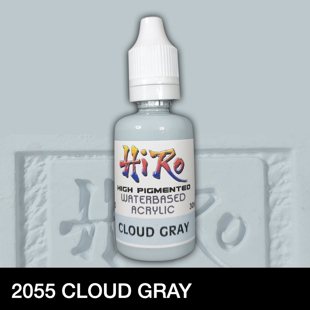 White - Light Gray Colors by Hiro Paints Waterbased Acrylic Hobby Paint ...