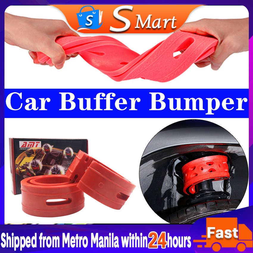 2PCS Red Color Car Shock Absorber Spring Bumper Cushion Car Buffer ...
