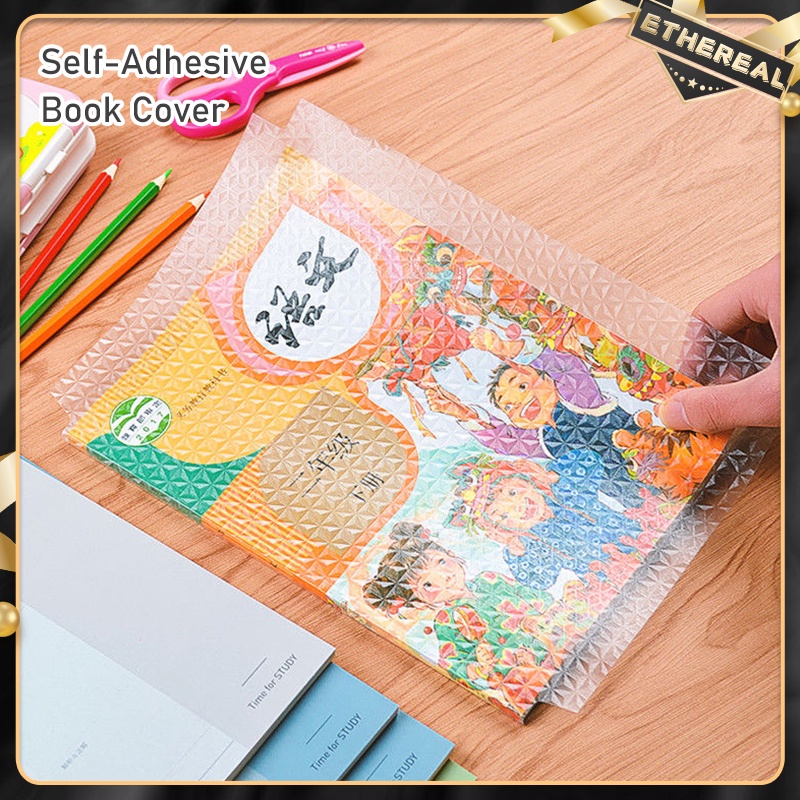30 Sheets Book Cover Transparent Self-adhesive Book Film Diamond ...