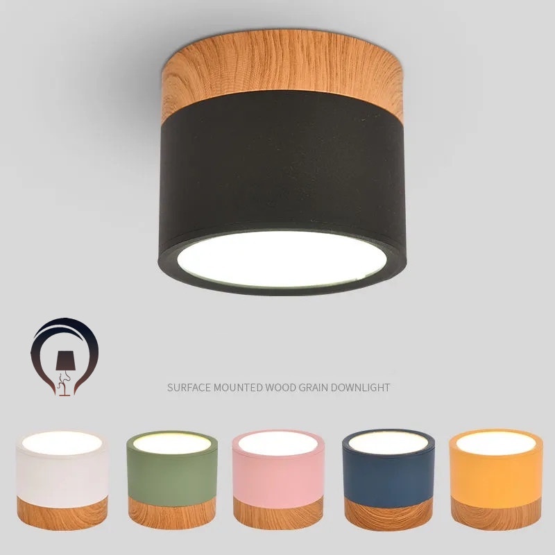 Nordic modern design ceiling light led wooden pin light Tricolor ...