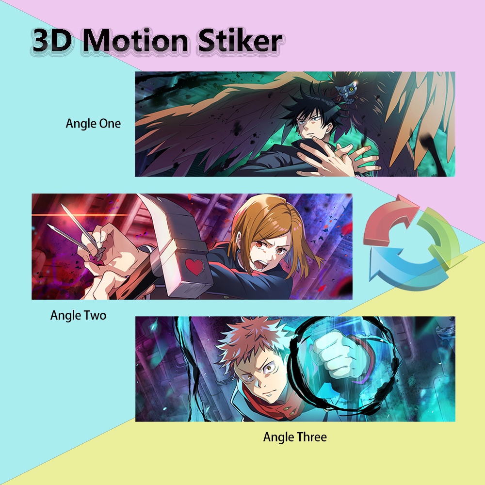 Nobara Megumi Yuji Jujutsu Kaisen Anime 3D Motion Car Stickers Self ...