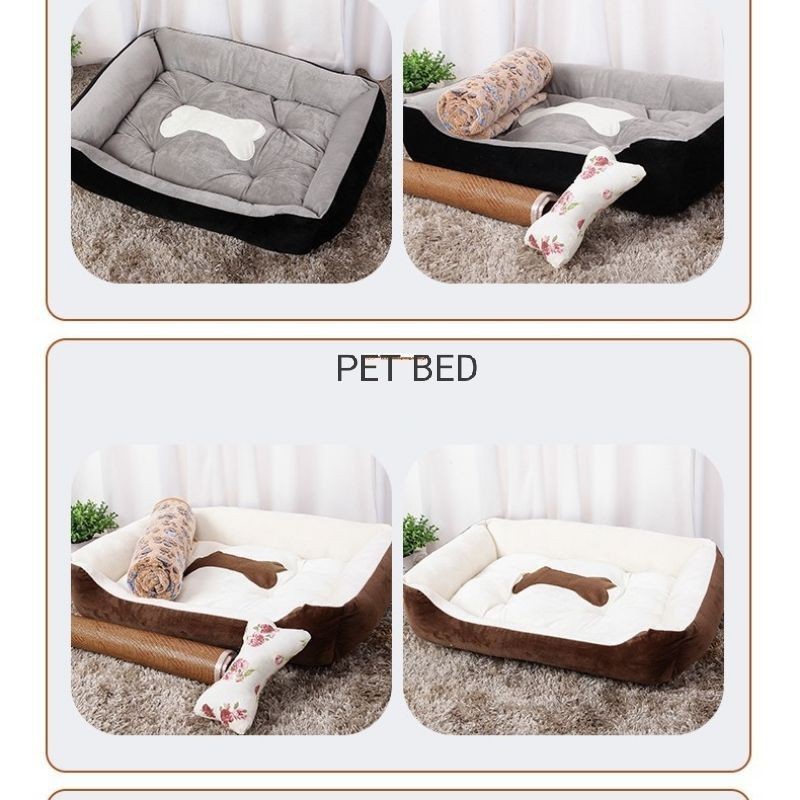 Washable Dog Bed Pet Bed Crosshatch Flat Bed Pets Dogs Cats Bed ...