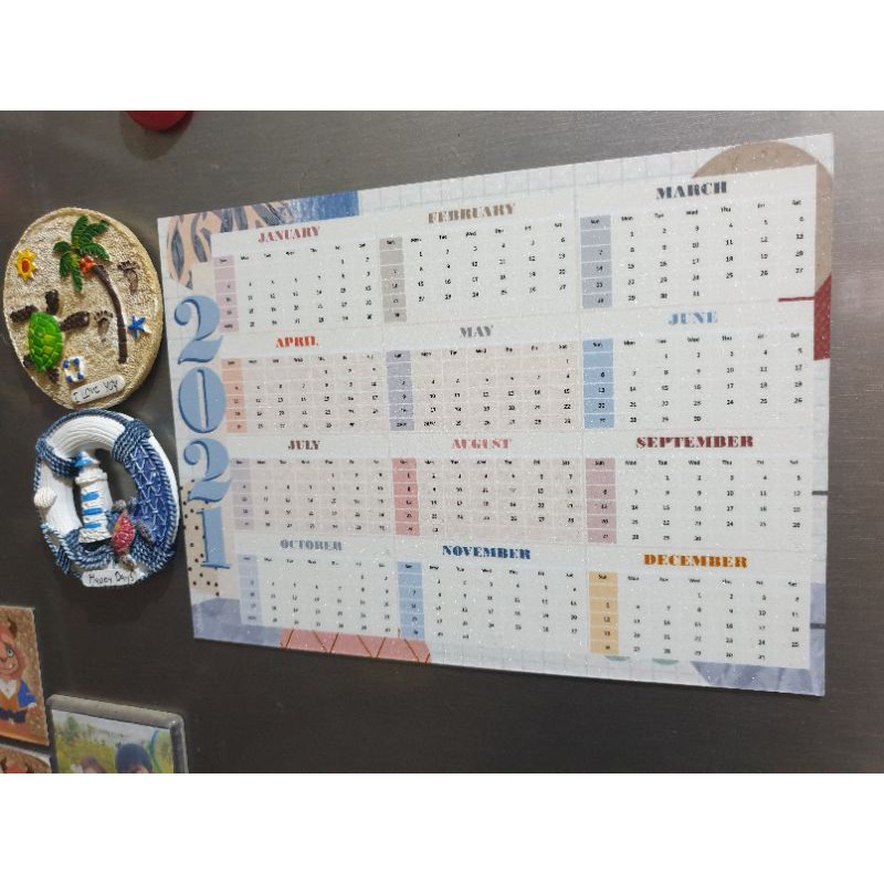 REF MAGNET CALENDAR Glittery Finish - Stylish Ref Magnet | Shopee ...