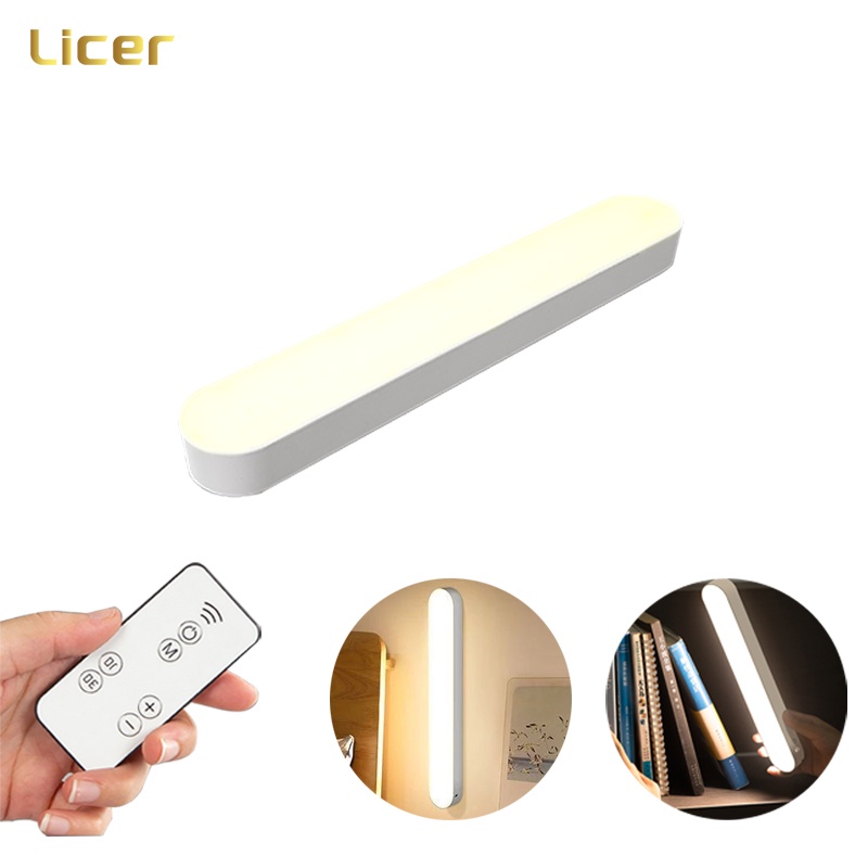 Licer LED Remote Control Table Lamp 3 Colors Stepless Dimming Eye Protection Study Lamp Portable ...
