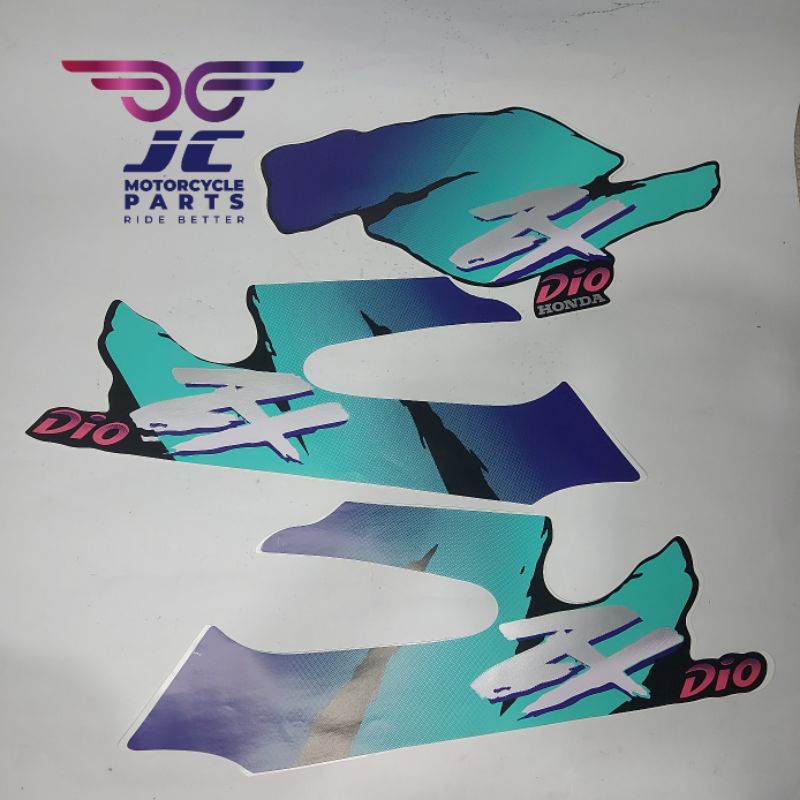 STICKER / DECALS FOR HONDA DIO 2 ZX ( CYAN ) | Shopee Philippines