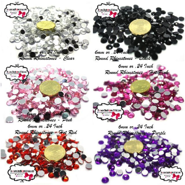 6mm Round Flat back Rhinestones per pack for DIY Projects | Shopee ...