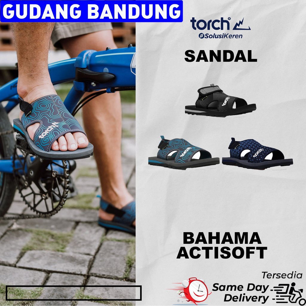 Torch Bandung Sandals Traveling Hajj Umrah Bahamas Actisoft Navy | Shopee Philippines