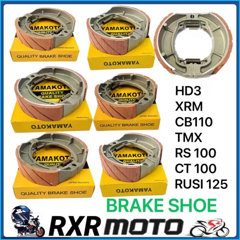 Brake shoe For Motorcycle Yamakoto C70 XRM Rs100 TMX REAR Hd3 Rusi 125 ...