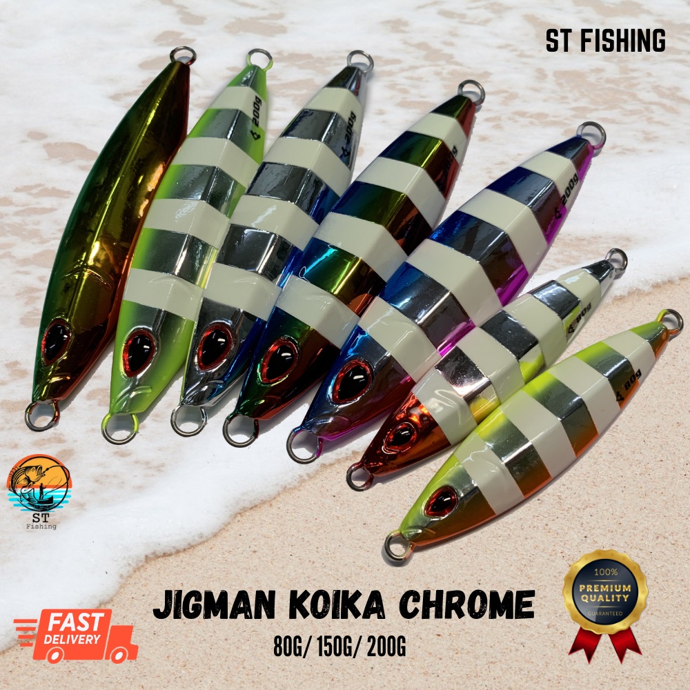 Jigman Koika Chrome KKC Slow Jig 80g/150g/200g | Shopee Philippines