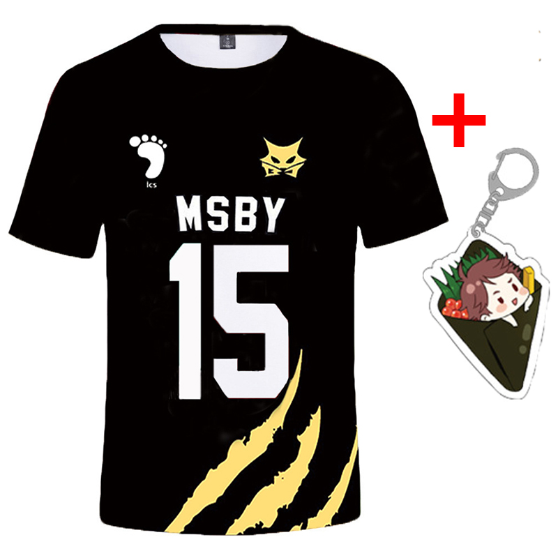 COD+READY! Haikyuu MSBY Jersey BJ T-shirt Cosplay Short Sleeve Costume ...
