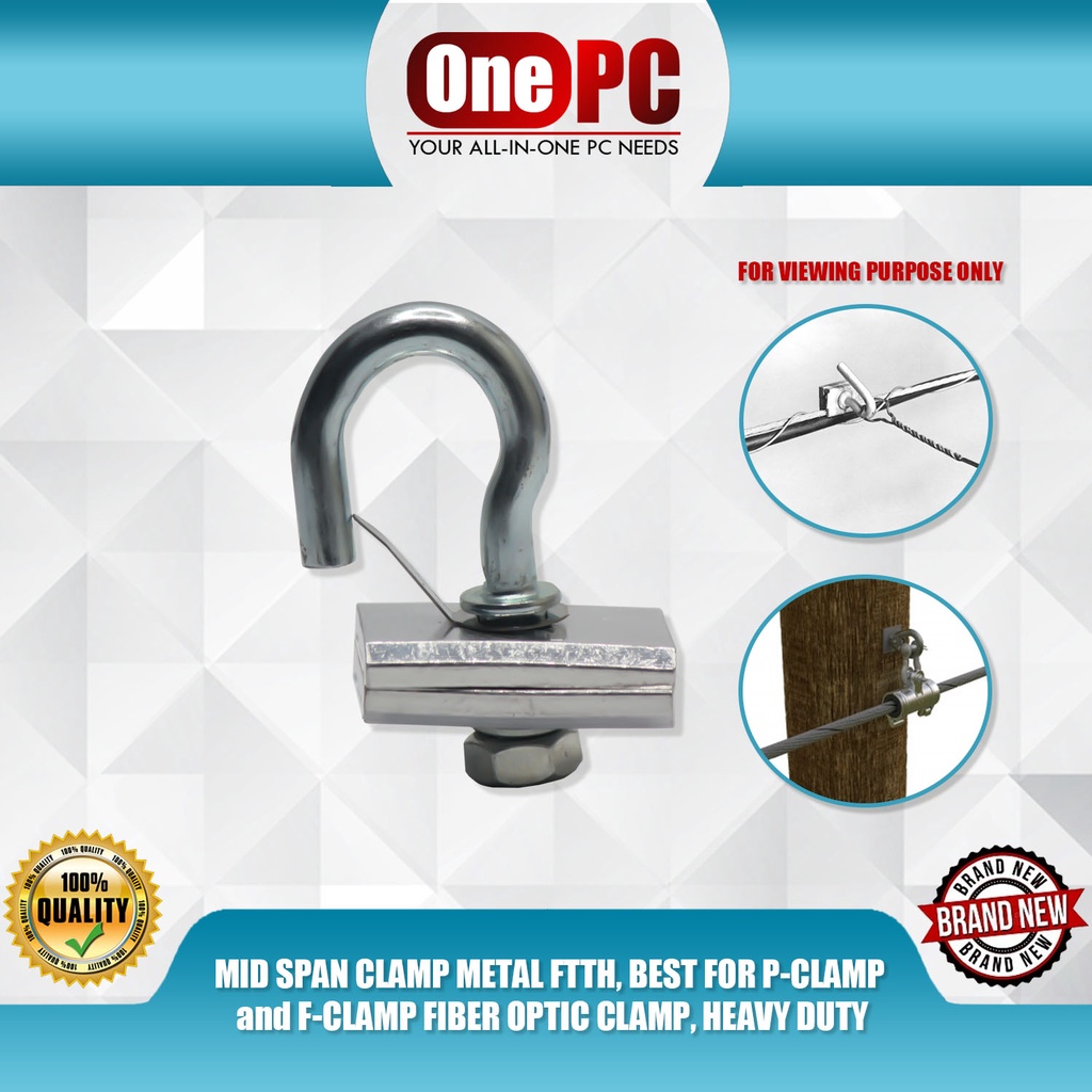 MID SPAN CLAMP METAL FTTH, BEST FOR P-CLAMP and F-CLAMP FIBER OPTIC ...