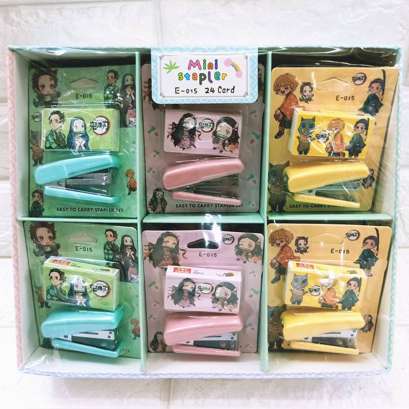 Anime Demon Slayer Kimetsu No Yaiba Cute macarons color Stapler ...