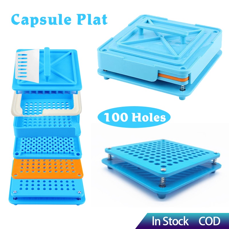 100 Holes Manual Capsule Filling Machine Capsule Filling Board Empty ...
