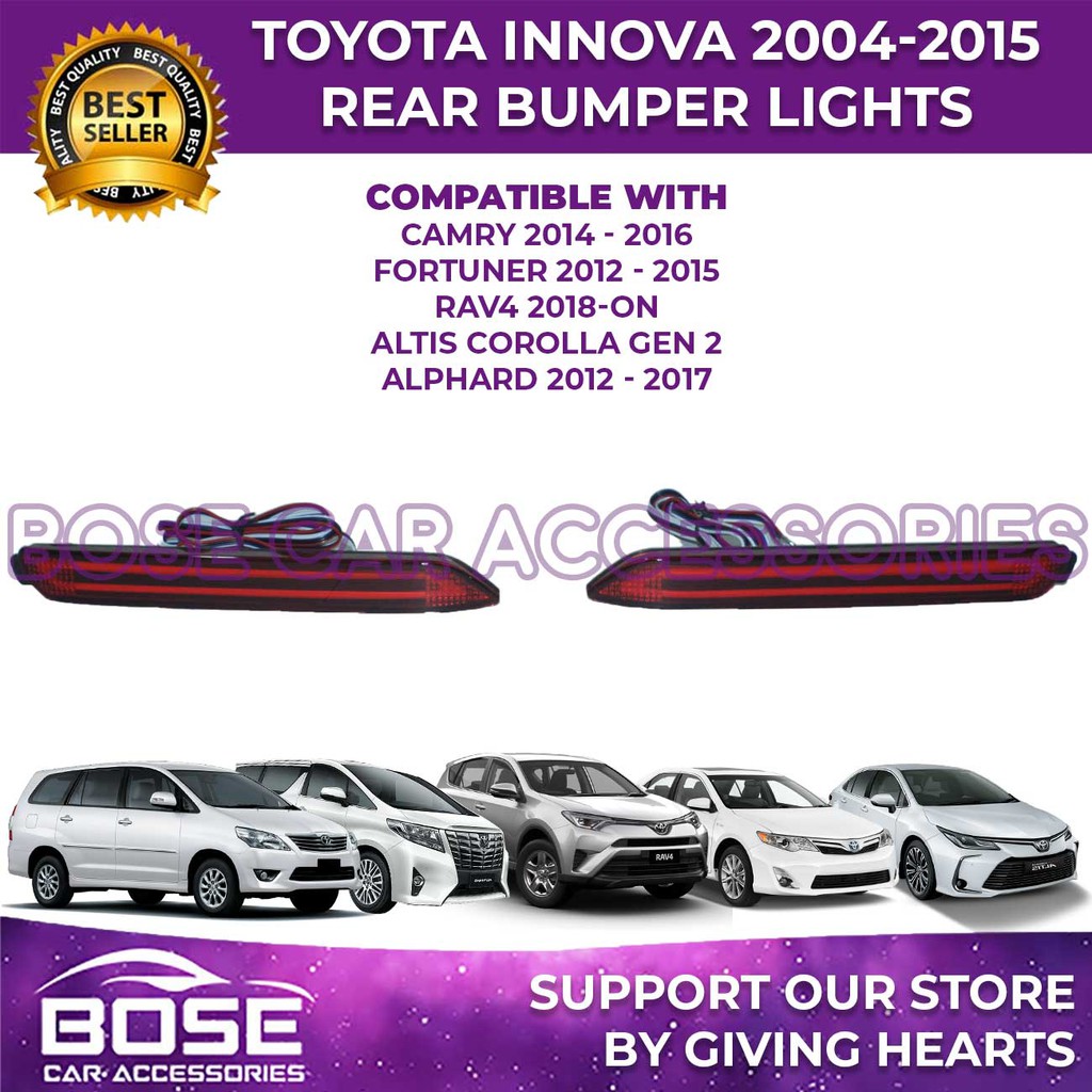 Toyota Innova 2004 -2015 Rear Bumper Light Special Design Rear Bumper ...