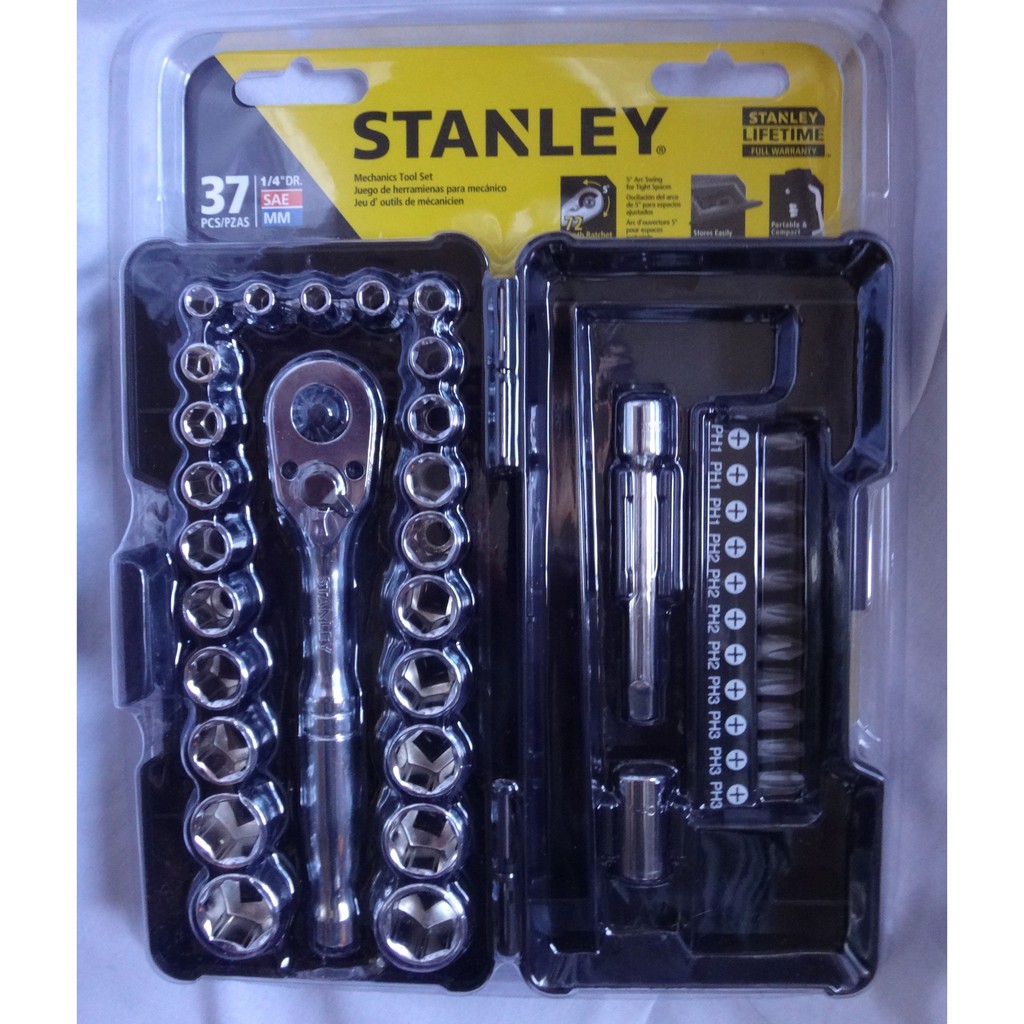 Stanley Mechanics Tool Set 37 Piece Micro STMT81192 NewUSA | Shopee ...