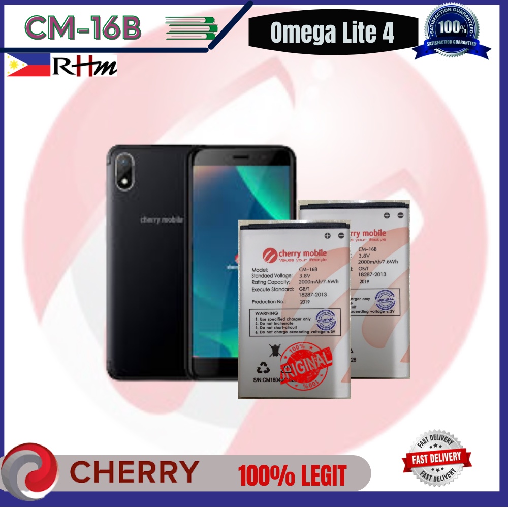 Cherry Mobile OMEGA Lite 4 Battery, Model: CM-16B high Quality battery ...