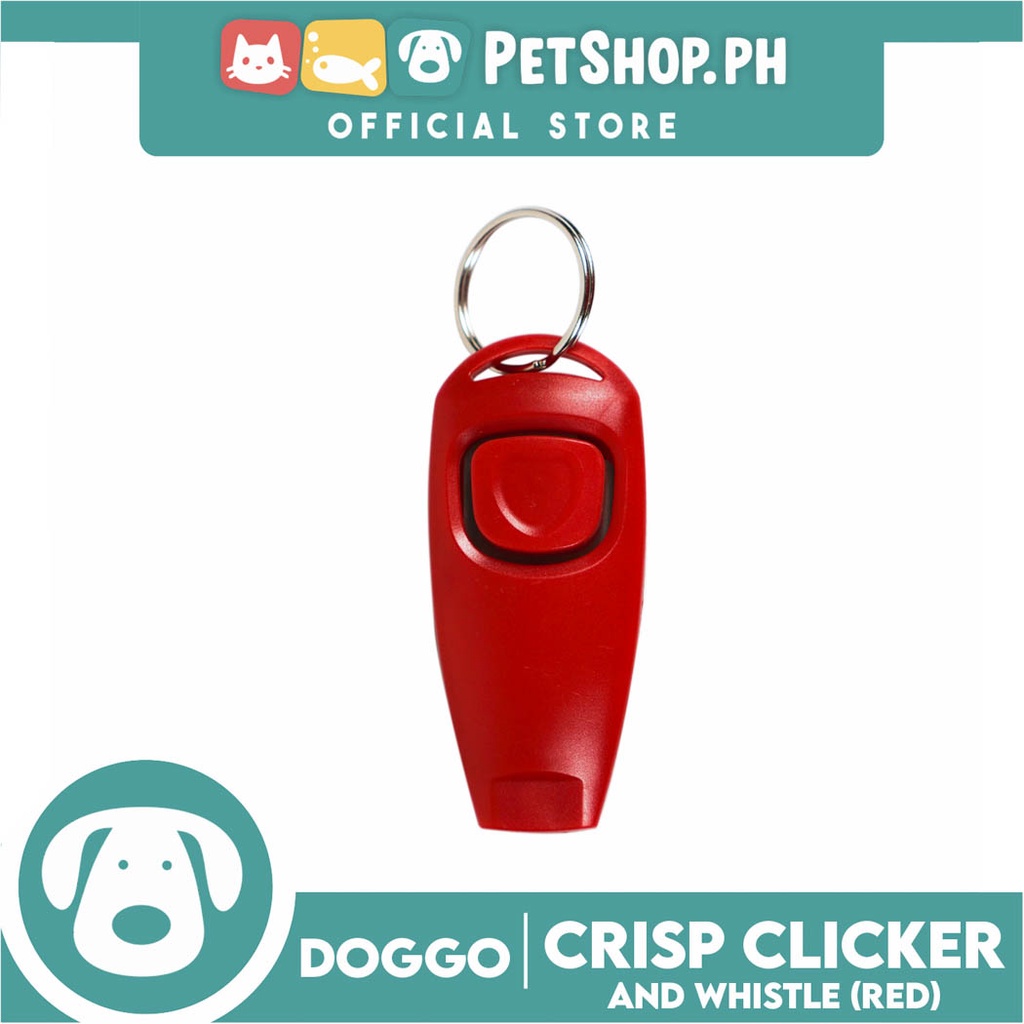 Doggo Crisp Clicker And Whistle (Red) Sounds To Get Your Dog's ...